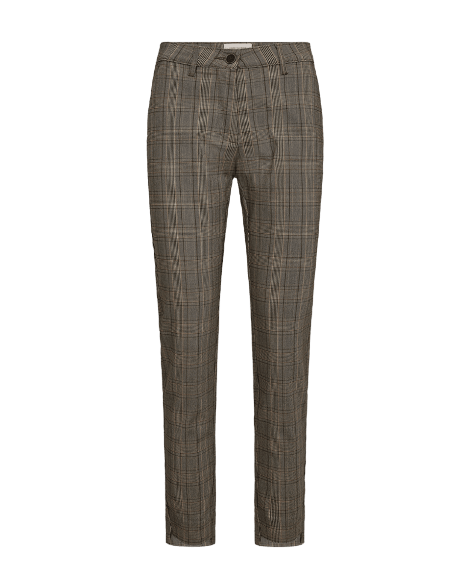 SOFIES VILLA - REX CHINOS CHECK - SORT / MULDVARP