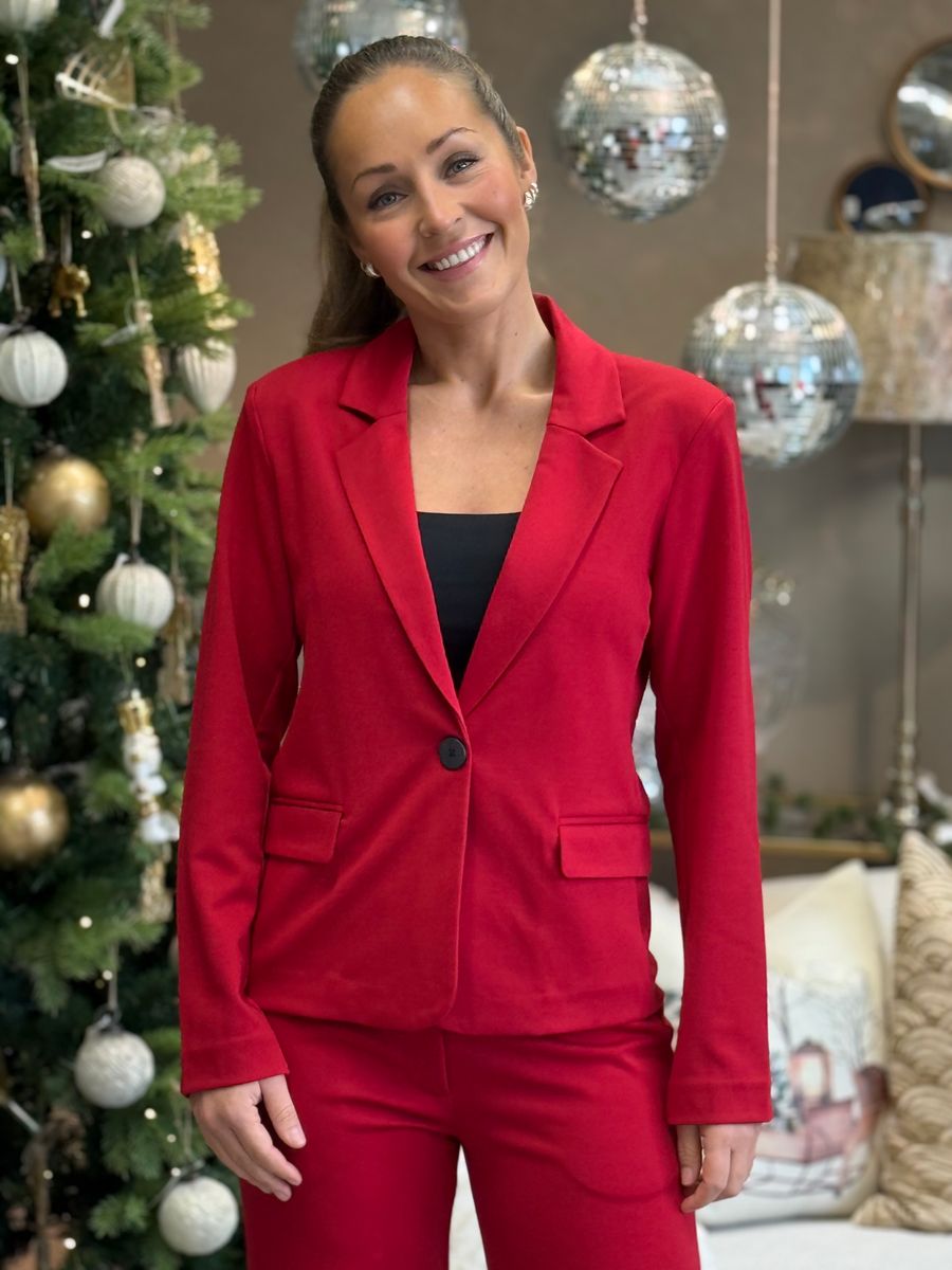 NANNI RETT KORT BLAZER - JULERØD - SOFIES VILLA